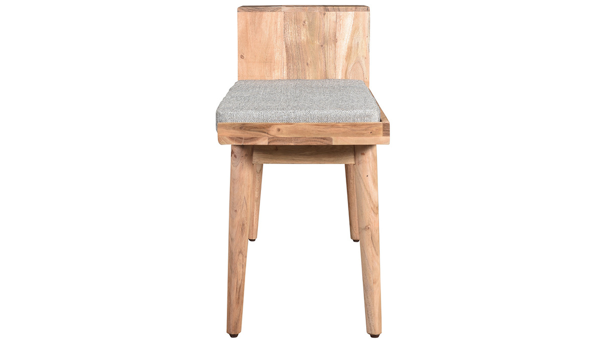 Banc d'entrée avec rangement bois massif 2 tiroirs L110 cm ALTY - Miliboo