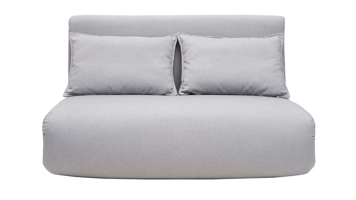 Chauffeuse convertible design gris clair 2 places SLEEPER - Miliboo