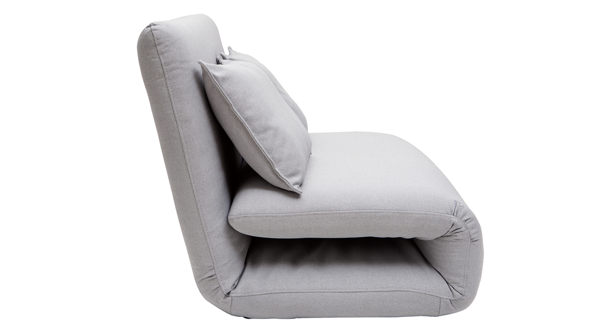 Chauffeuse convertible design gris clair 2 places SLEEPER - Miliboo