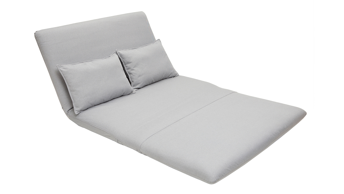 Chauffeuse convertible design gris clair 2 places SLEEPER - Miliboo