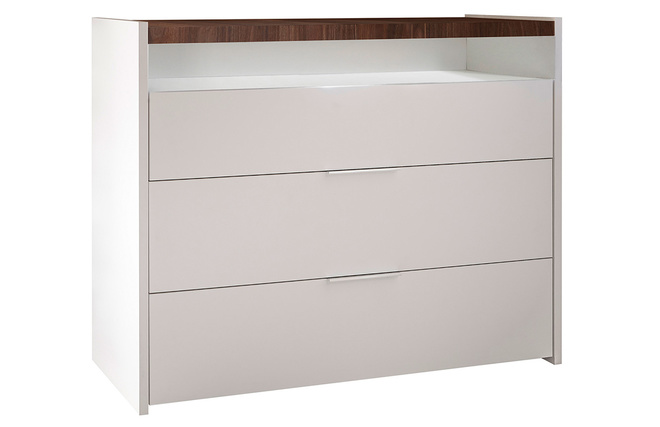 Commode design blanche 3 tiroirs L110 cm VERDI - Miliboo