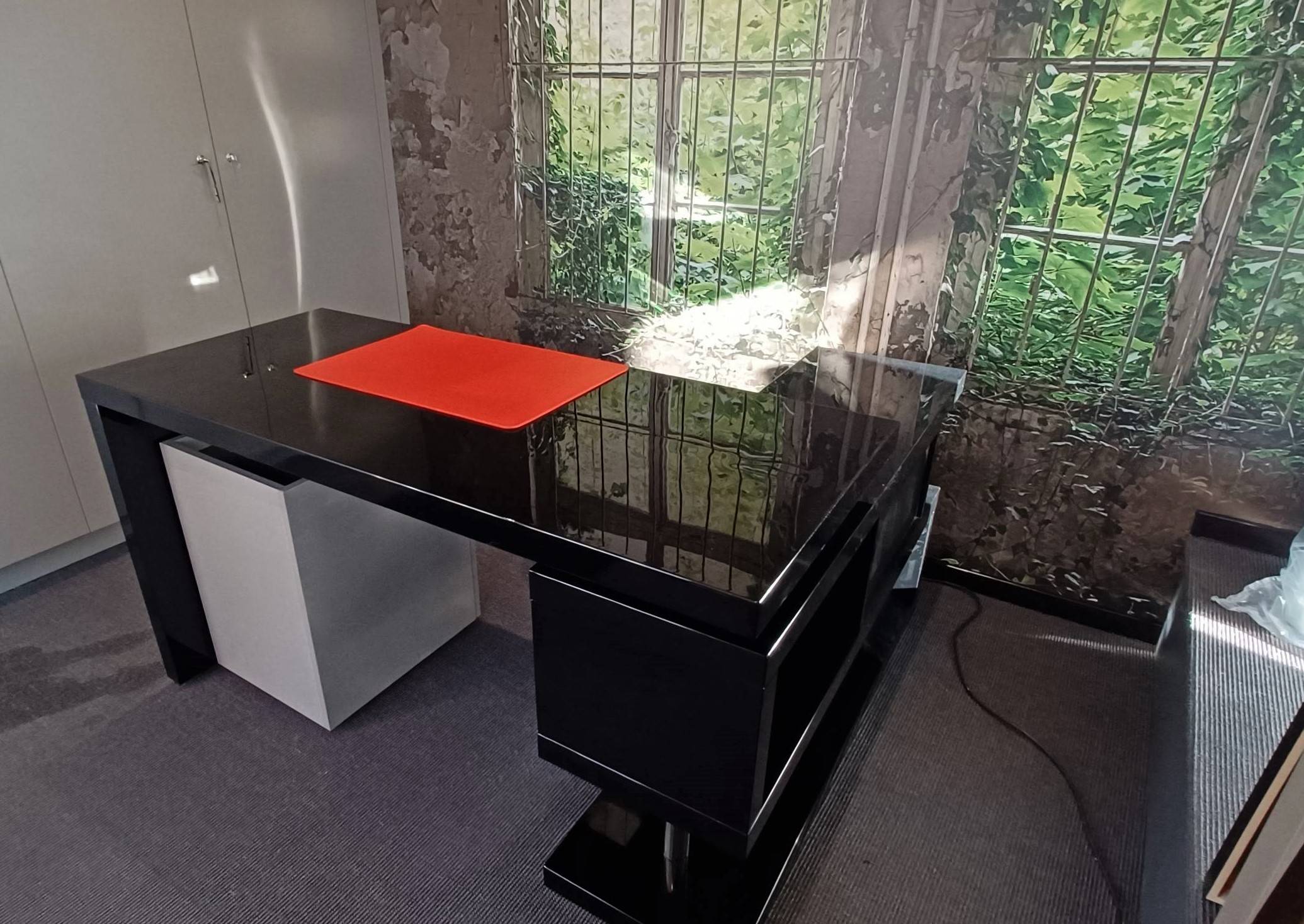 Bureau modulable design avec rangements 2 tiroirs bois clair L140-218 ...