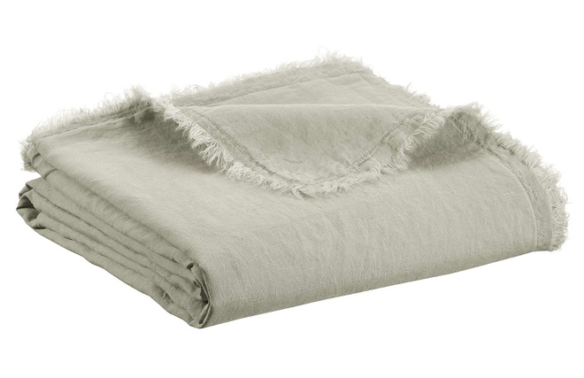 Plaid en lin naturel 130 x 180 cm LINEN - Miliboo