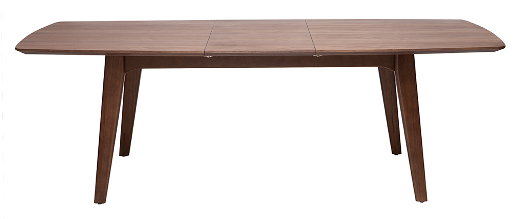 Table à manger design extensible noyer L180-230 cm FIFTIES - Miliboo