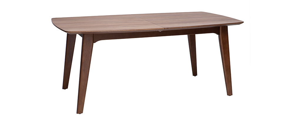 Table à manger design extensible noyer L180-230 cm FIFTIES - Miliboo