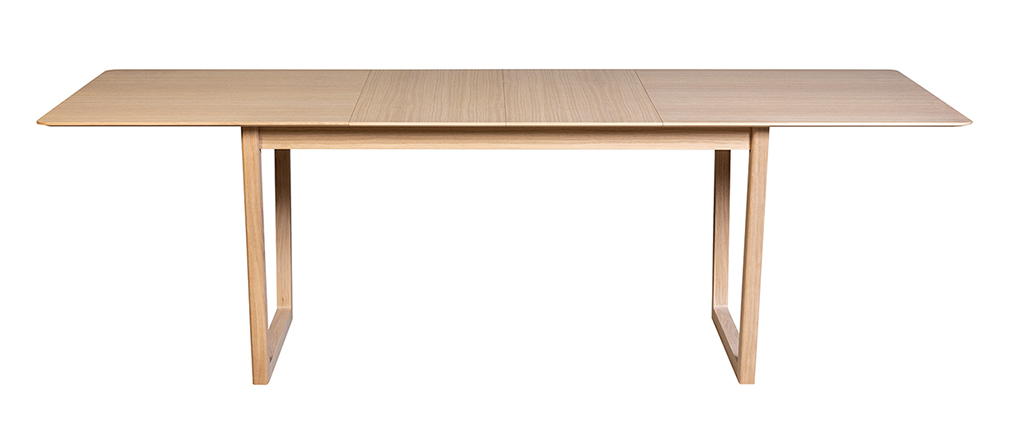 Table à manger extensible placage chêne L160-240 cm LAHO - Miliboo