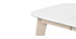 Table à manger extensible scandinave carrée blanche et bois L90-130 ...