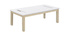Table basse scandinave avec banc intégré blanc et bois clair CYBEL ...