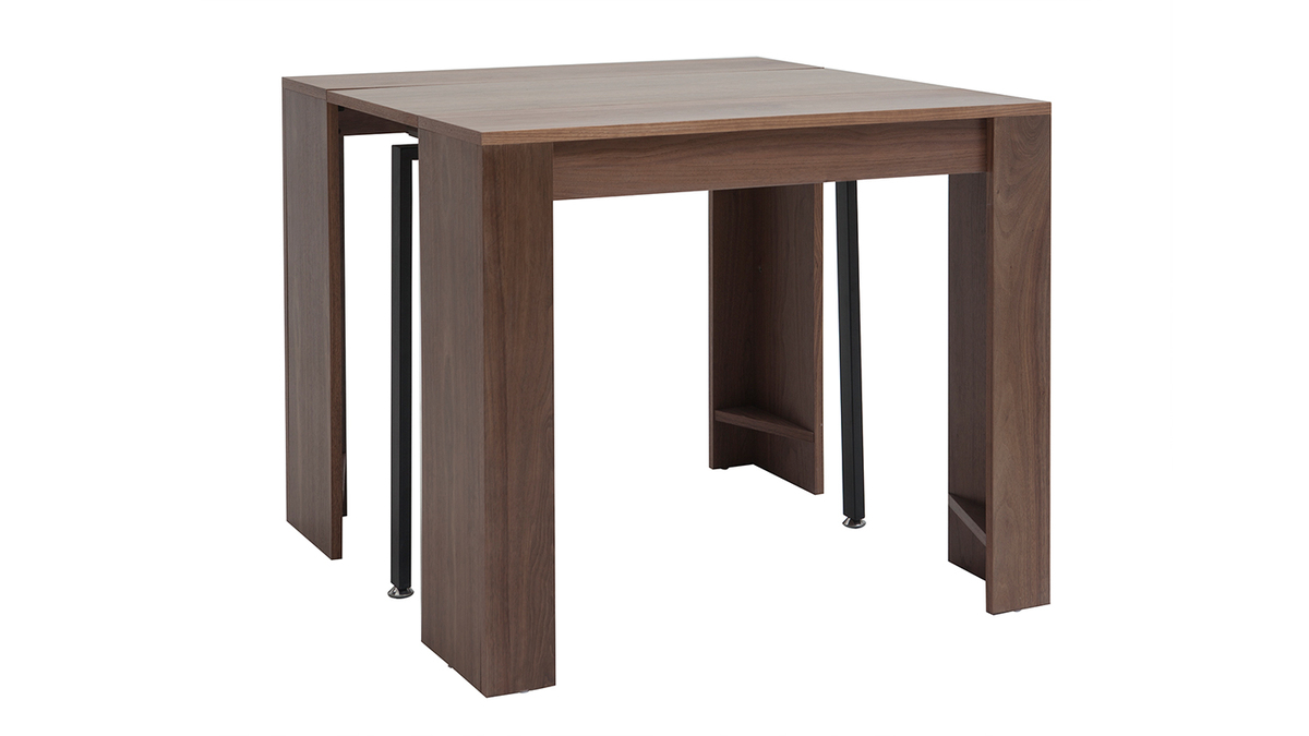 Table console extensible design noyer CALEB - Miliboo