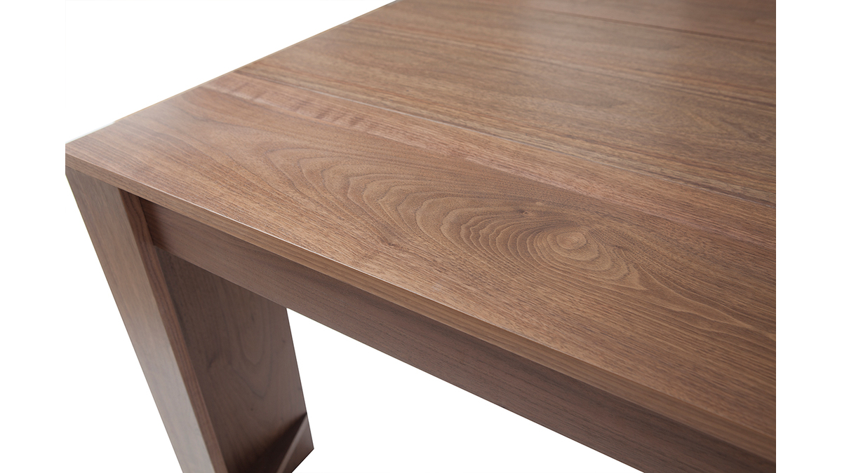 Table console extensible design noyer CALEB - Miliboo