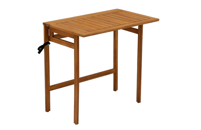 Table de balcon pliante en bois massif L80 cm CARMEN - Miliboo