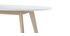 Table extensible ovale blanche et bois clair L150-200 cm LEENA - Miliboo