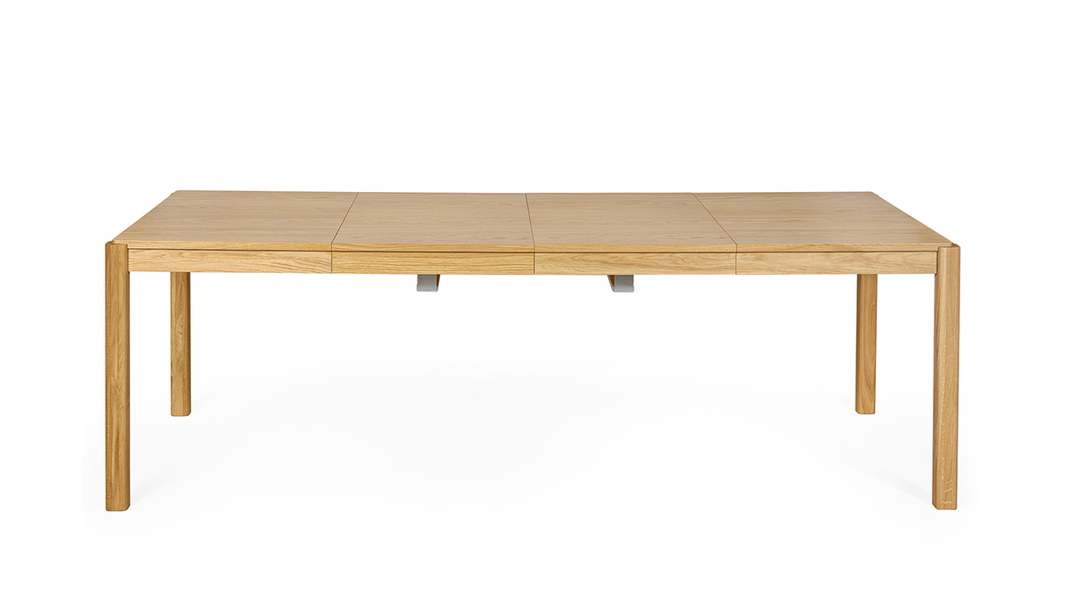 Table extensible rallonges intégrées rectangulaire scandinave bois ...