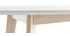 Table ovale blanche et bois clair L150 cm LEENA - Miliboo
