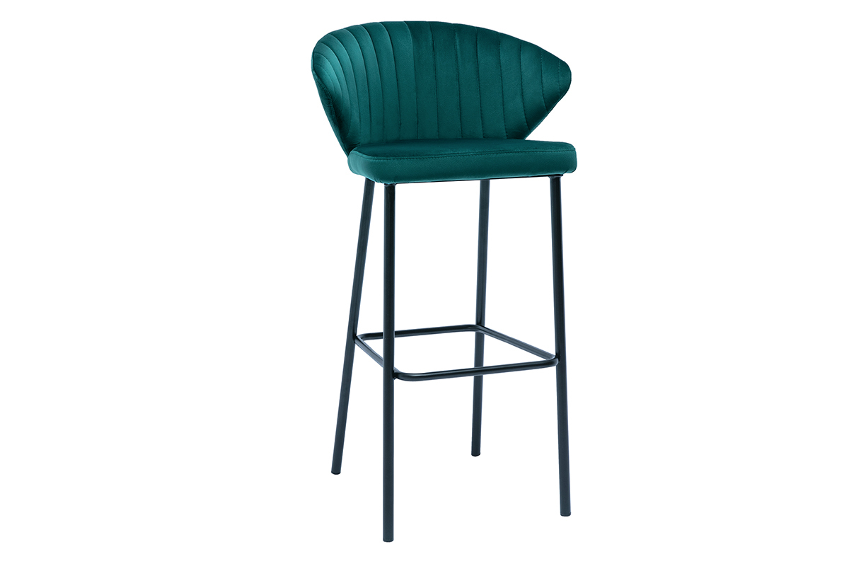 Tabouret De Bar Bleu Canard