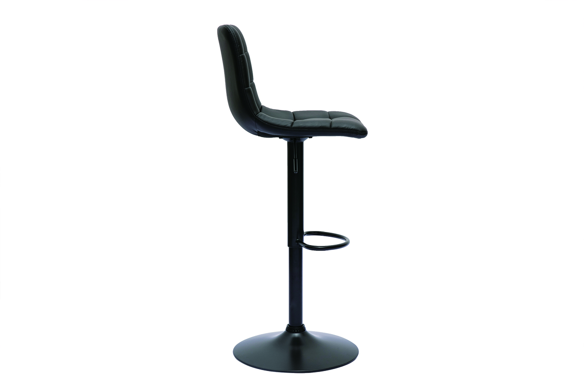 Tabourets de bar réglables design noirs (lot de 2) MAXWELL - Miliboo